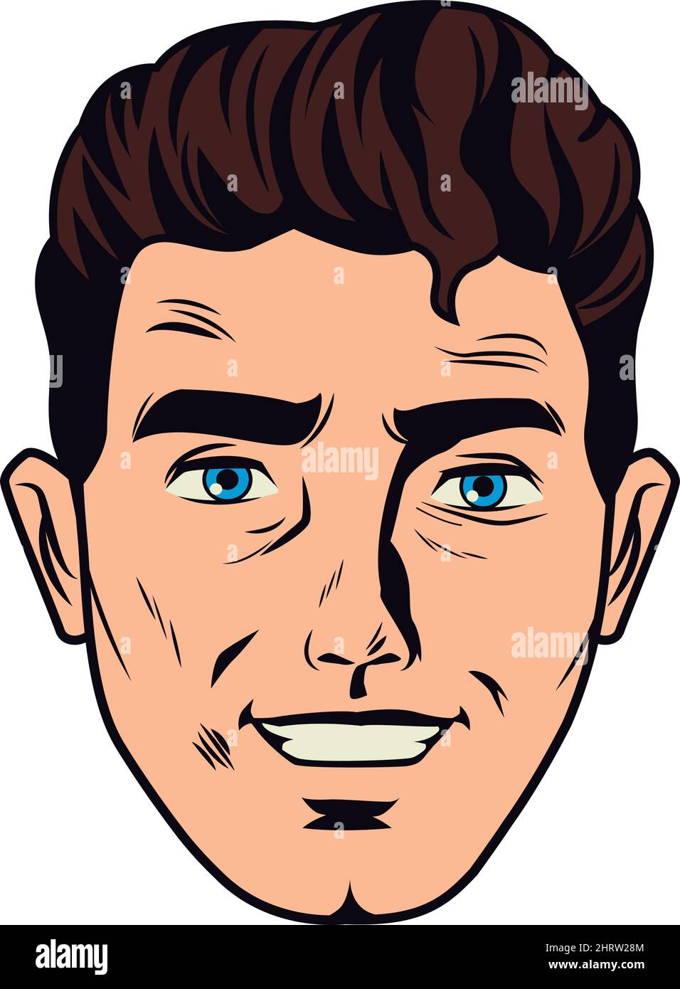 head happy man pop art Stock Vector Image & Art - Alamy