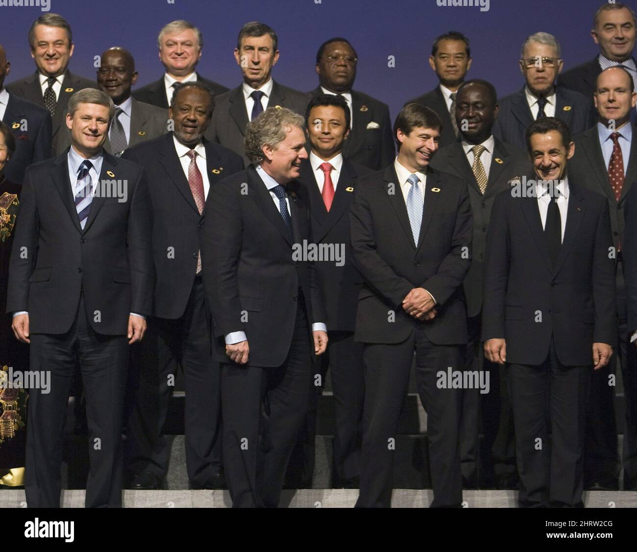 Leaders of the sixty-one member states pose for the traditional family ...