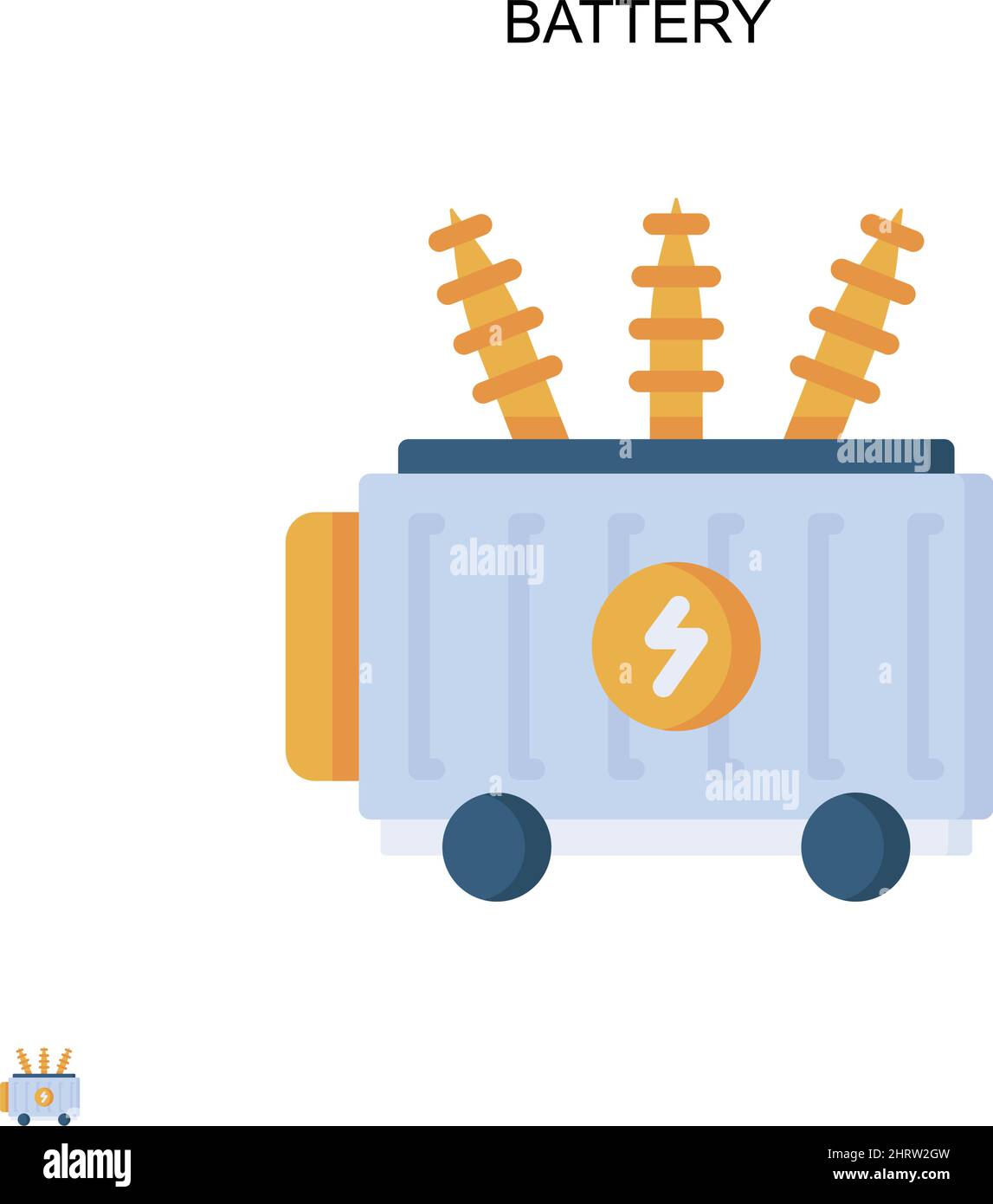 Battery Simple vector icon. Illustration symbol design template for web mobile UI element Stock ...