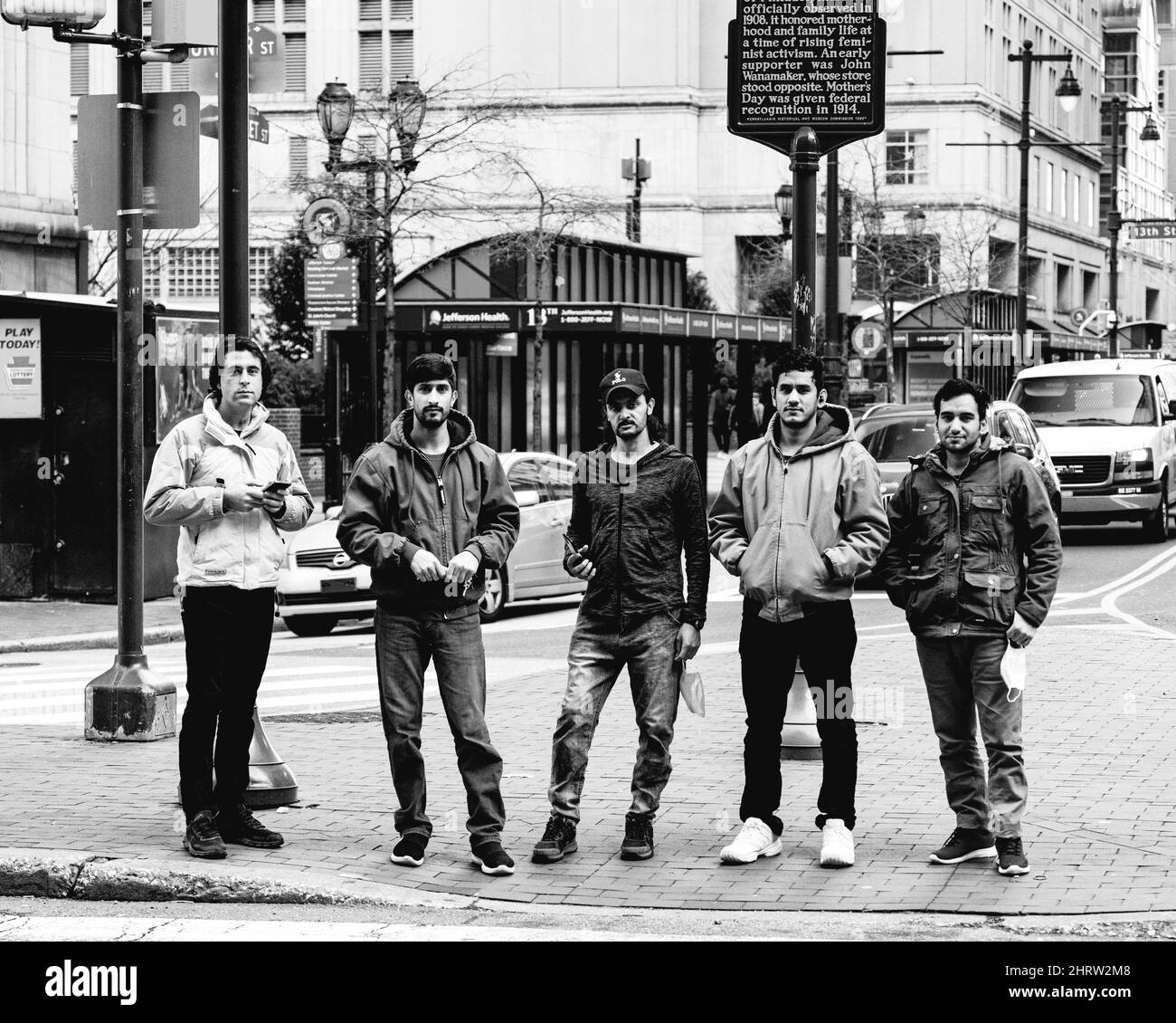 Daily routine men Black and White Stock Photos & Images - Alamy
