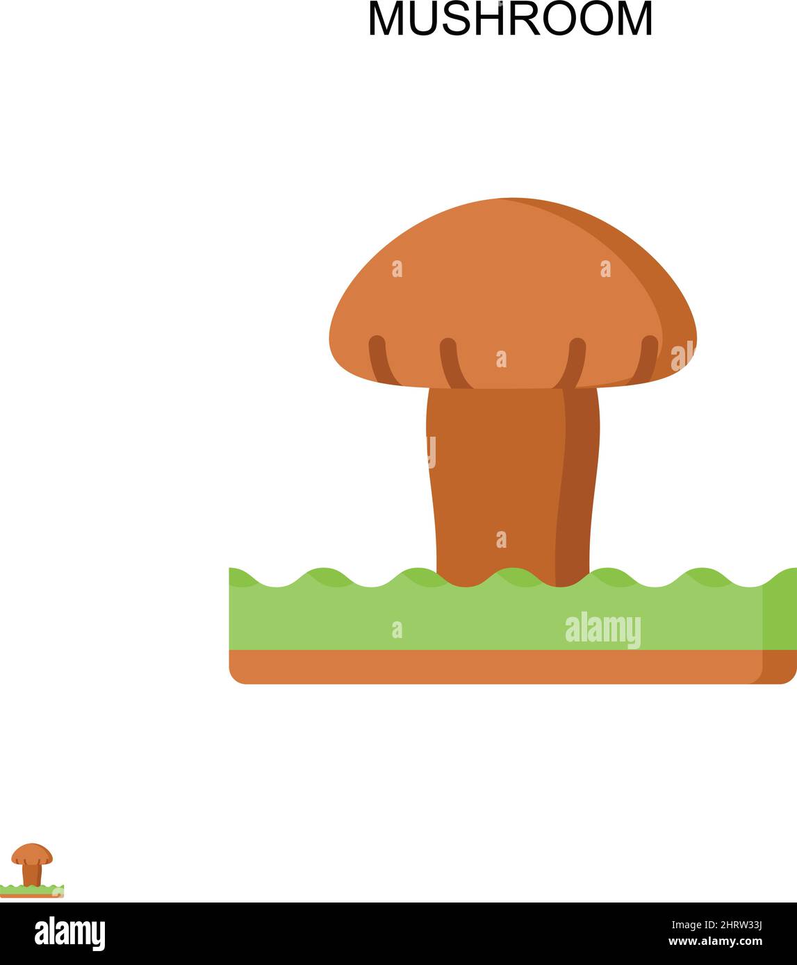 Mushroom Simple vector icon. Illustration symbol design template for ...