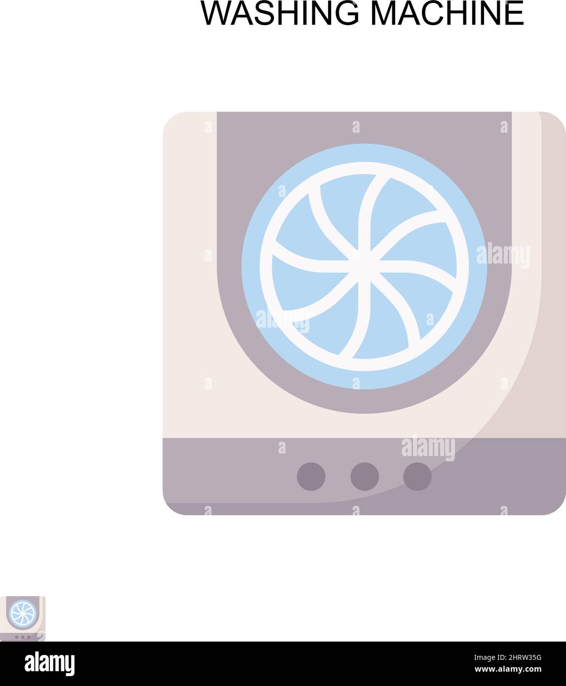 Washing machine Simple vector icon. Illustration symbol design template ...