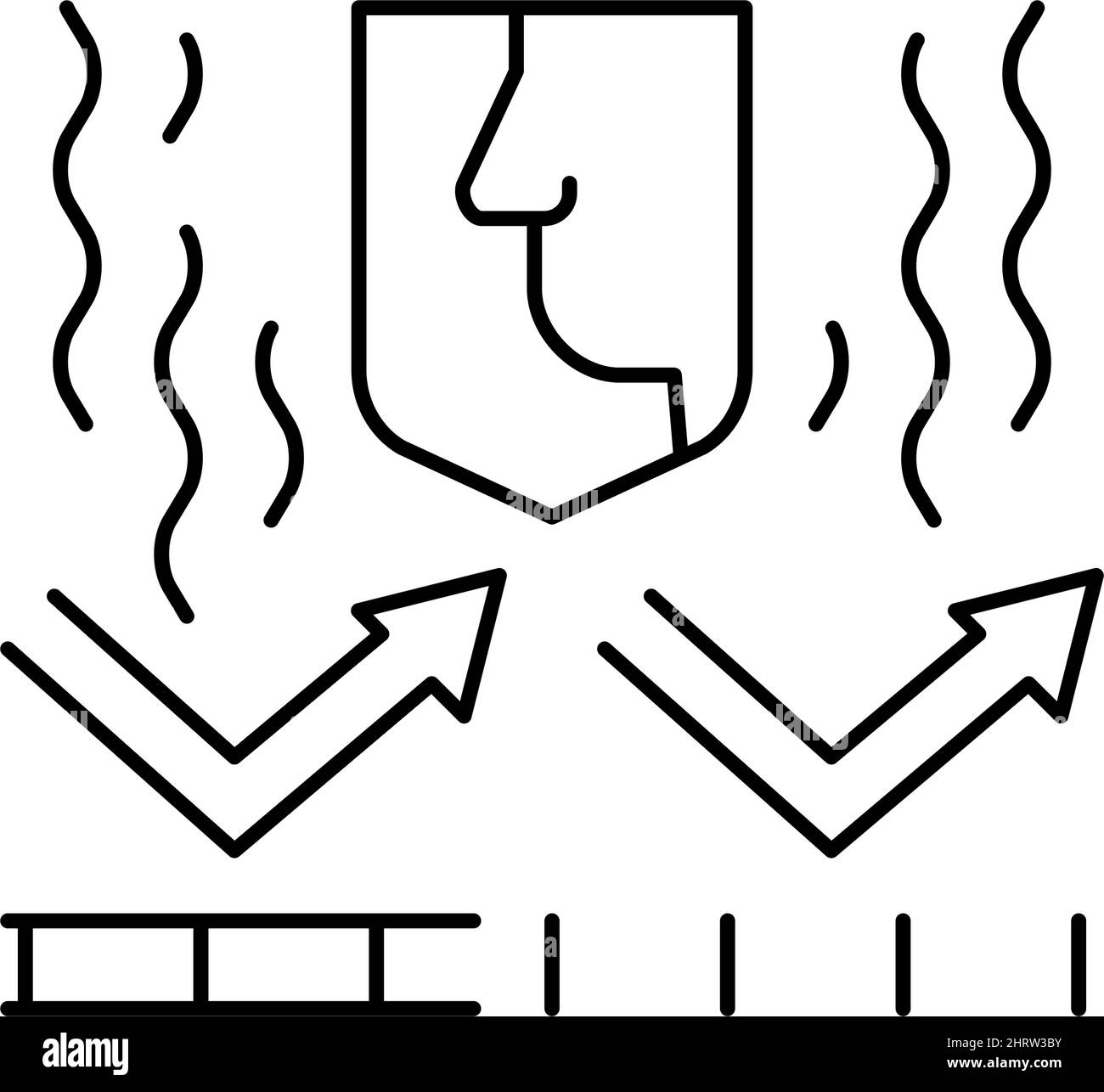 smell protect layer line icon vector illustration Stock Vector Image ...