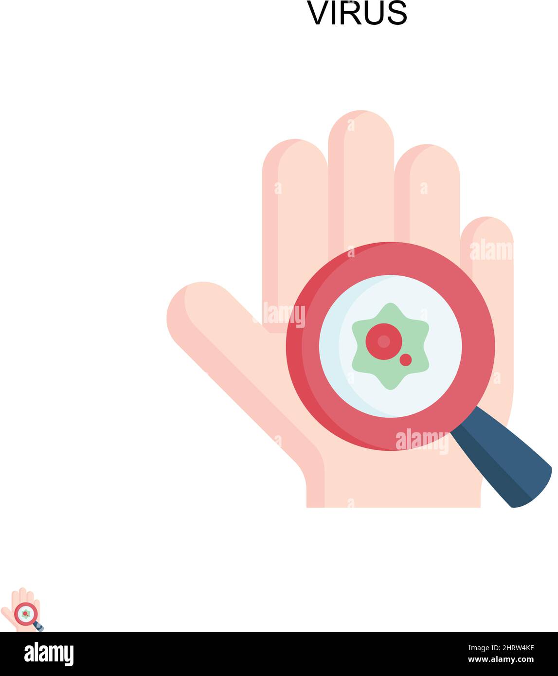 Virus Simple vector icon. Illustration symbol design template for web ...