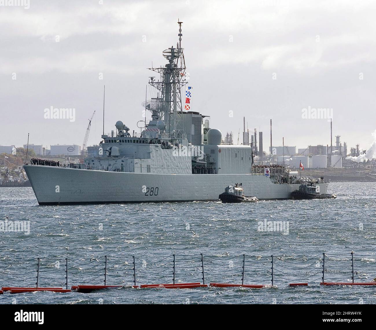 HMCS Iroquois arrives in Halifax on Thursday, Oct. 23, 2008 after a six ...