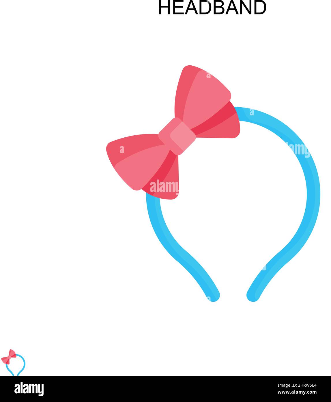 Headband Simple vector icon. Illustration symbol design template for ...