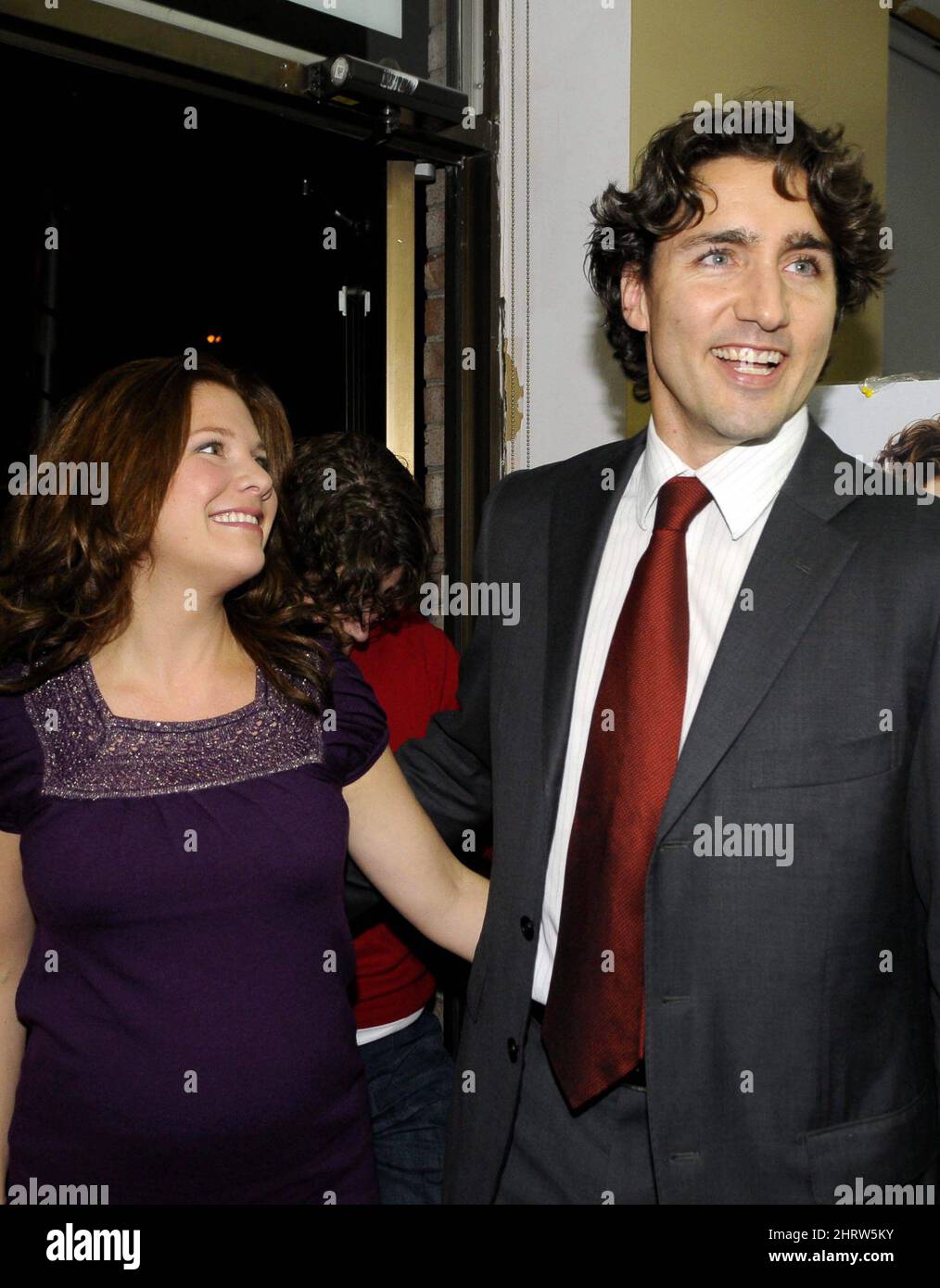 Newly elected MP for the Liberal Party, Justin Trudeau arrives ...