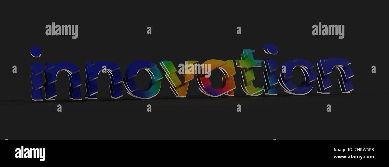 Illustration of logotype of innovation Stock Photo - Alamy