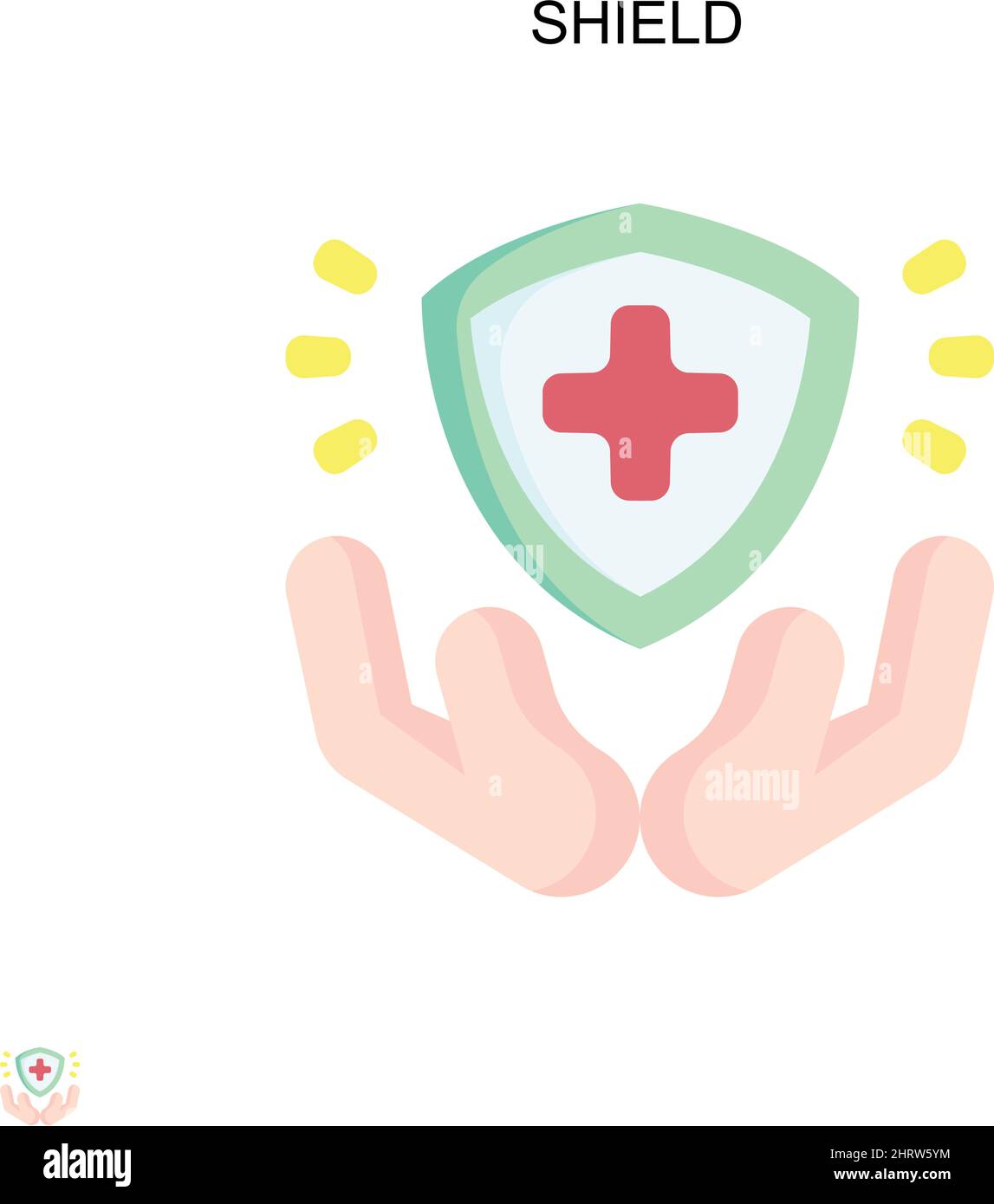 Shield Simple vector icon. Illustration symbol design template for web ...