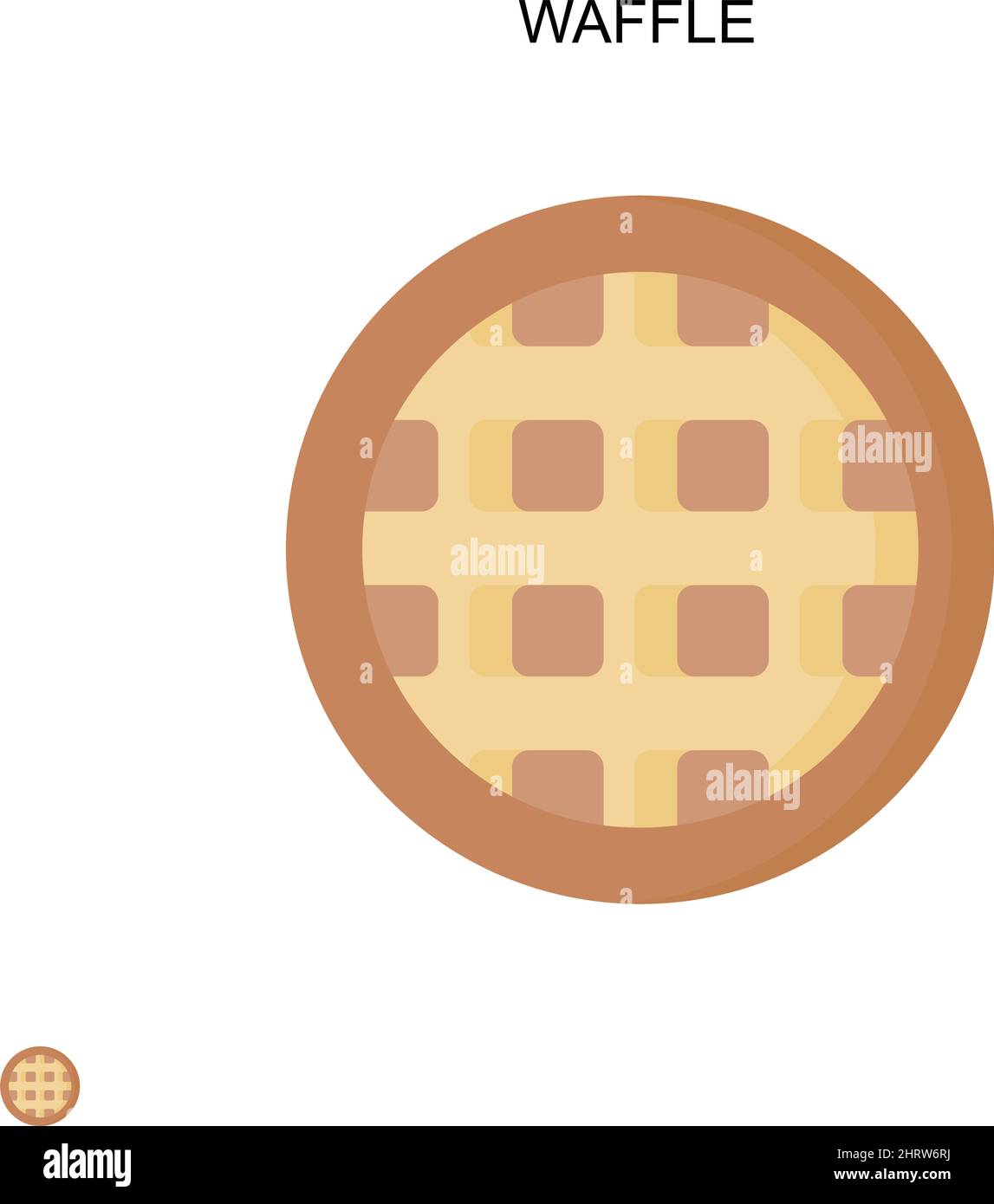 Waffle Simple vector icon. Illustration symbol design template for web ...