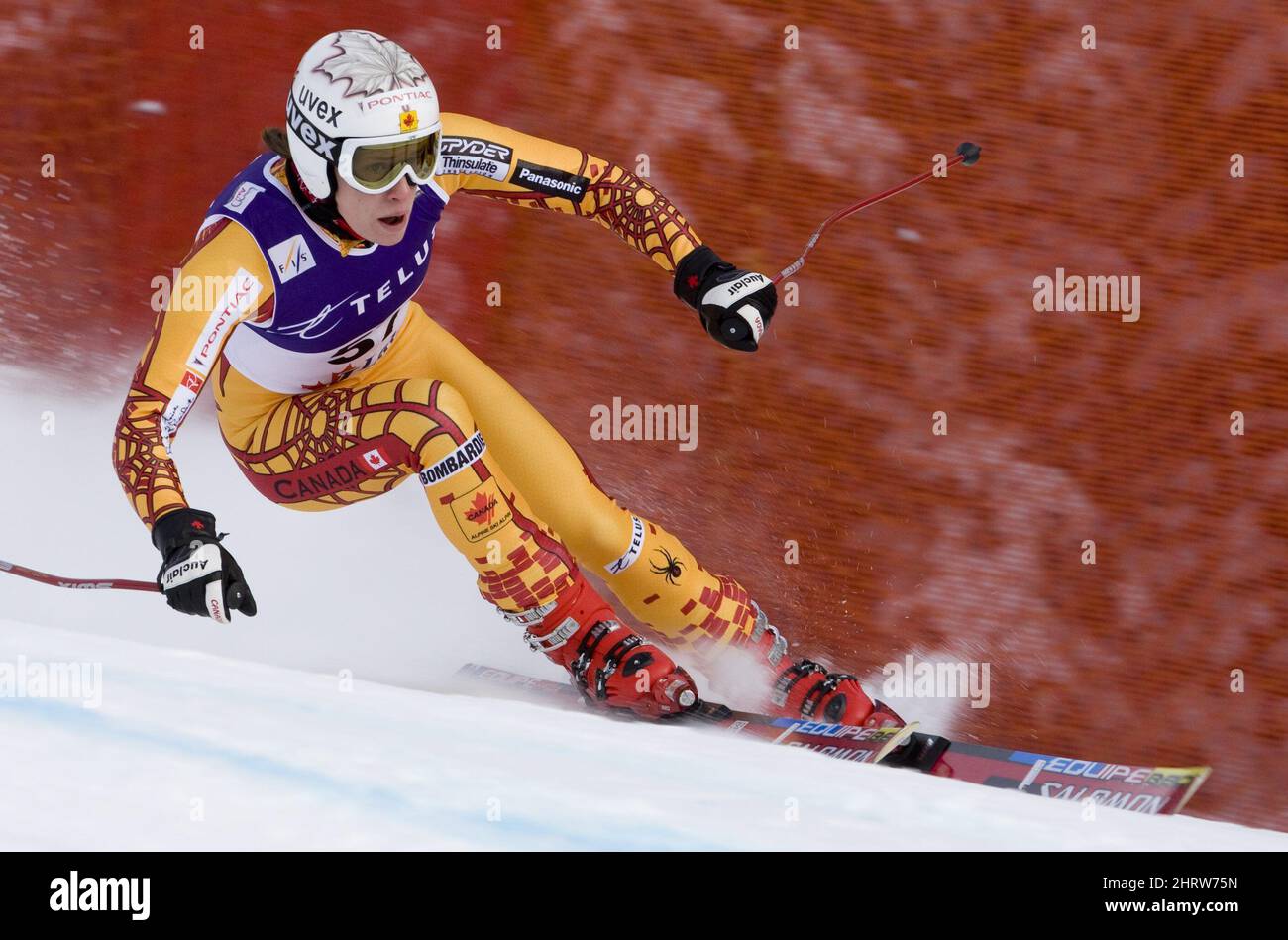 Georgia Simmerling of Canada skis during the second training run of the ...