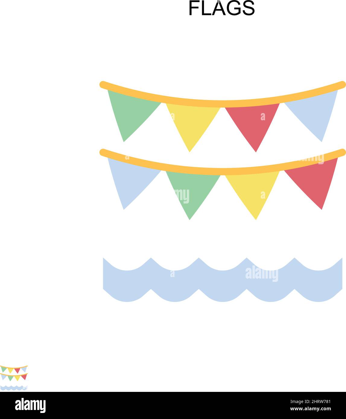 Flags Simple vector icon. Illustration symbol design template for web ...