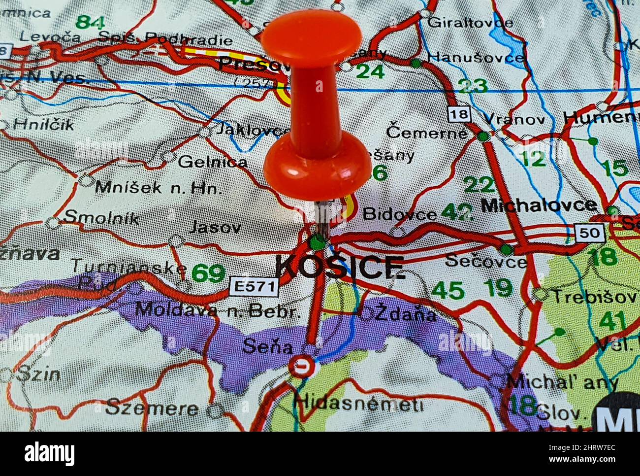 Map of kosice hi-res stock photography and images - Alamy