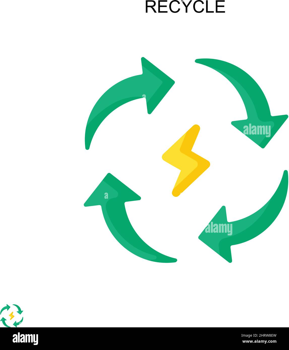 Recycle Simple vector icon. Illustration symbol design template for web ...