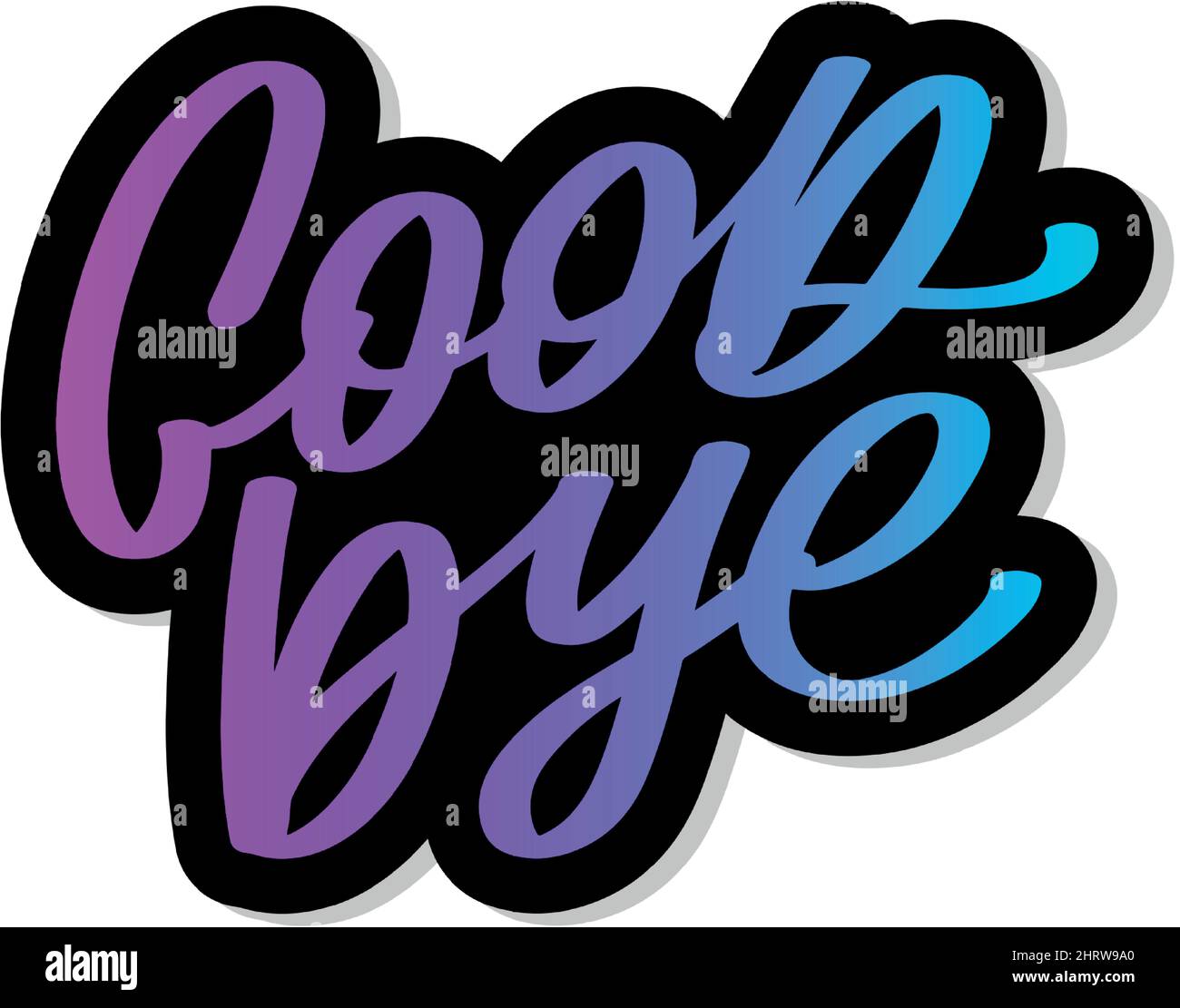 Good bye calligraphic lettering on yellow Stock Vector Image & Art - Alamy