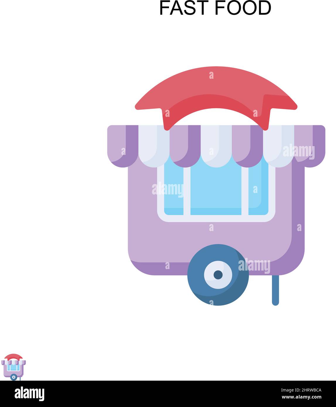 Fast food Simple vector icon. Illustration symbol design template for ...