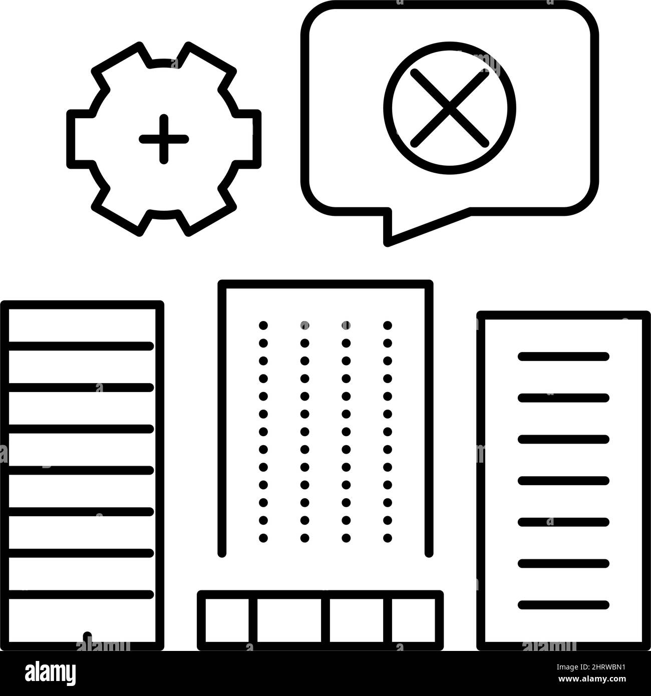 selective exterior demolition line icon vector illustration Stock ...