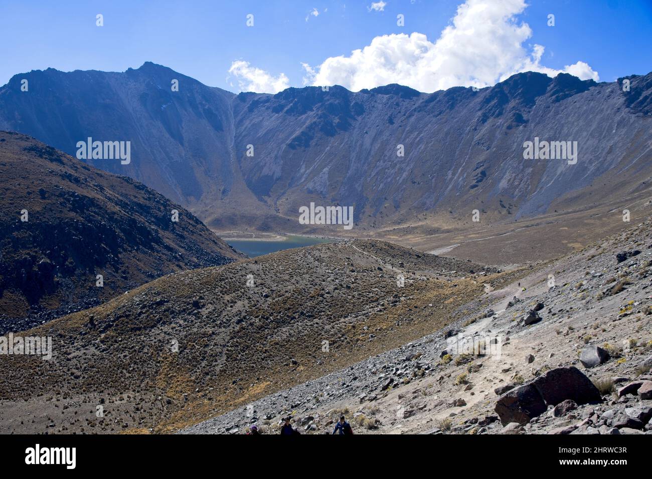 Beautiful shot of the Nevado de Toluca volcano under a blue cloudy sky ...