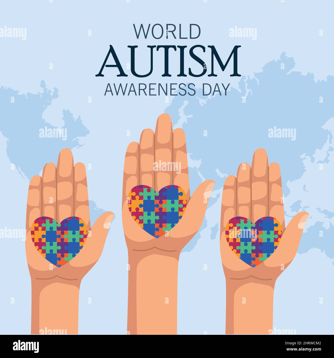 Text april world autism Stock Vector Images - Alamy