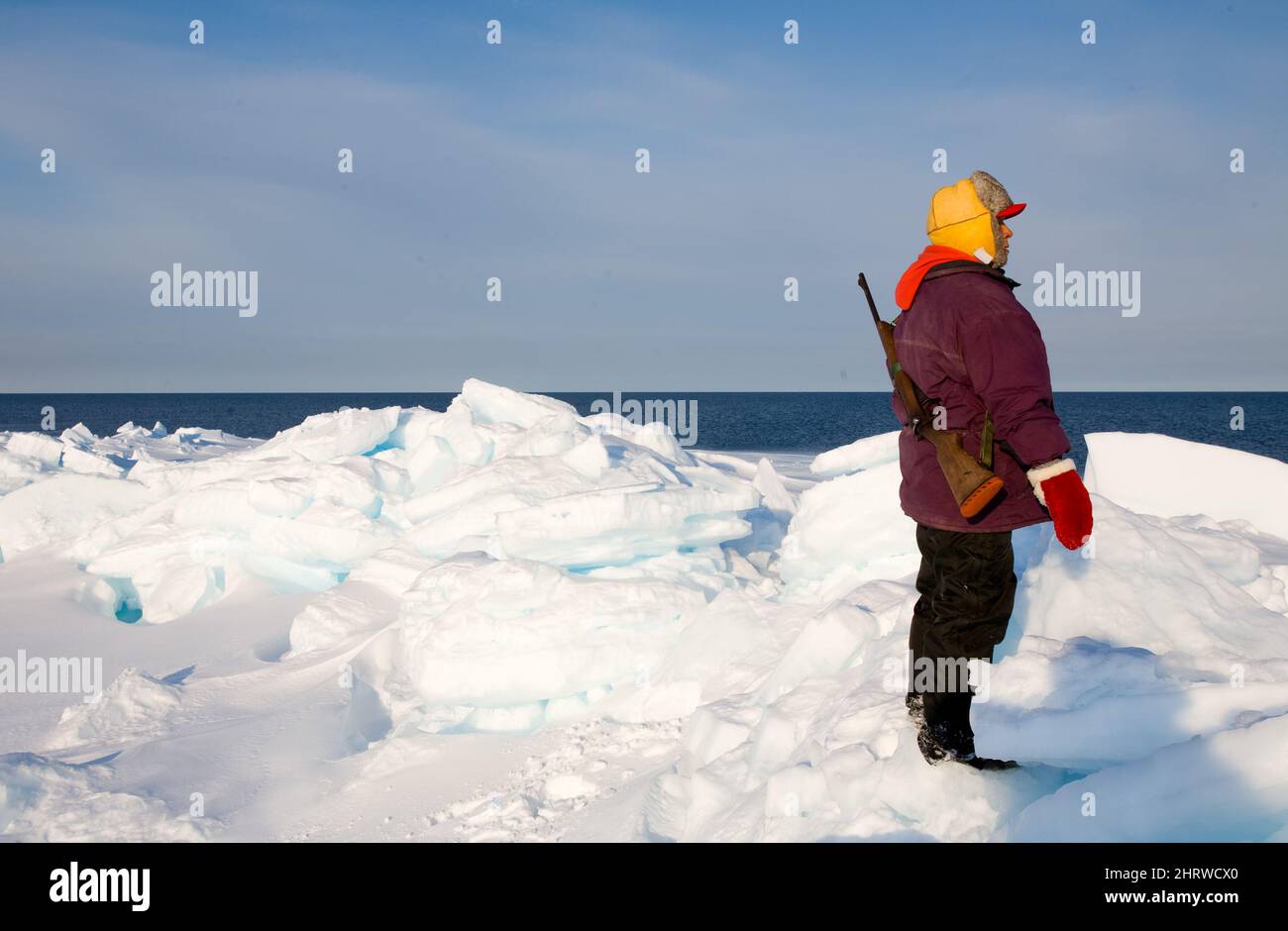 An arctic ranger patrols the Arctic Passage in Resolute, Nunavut on ...