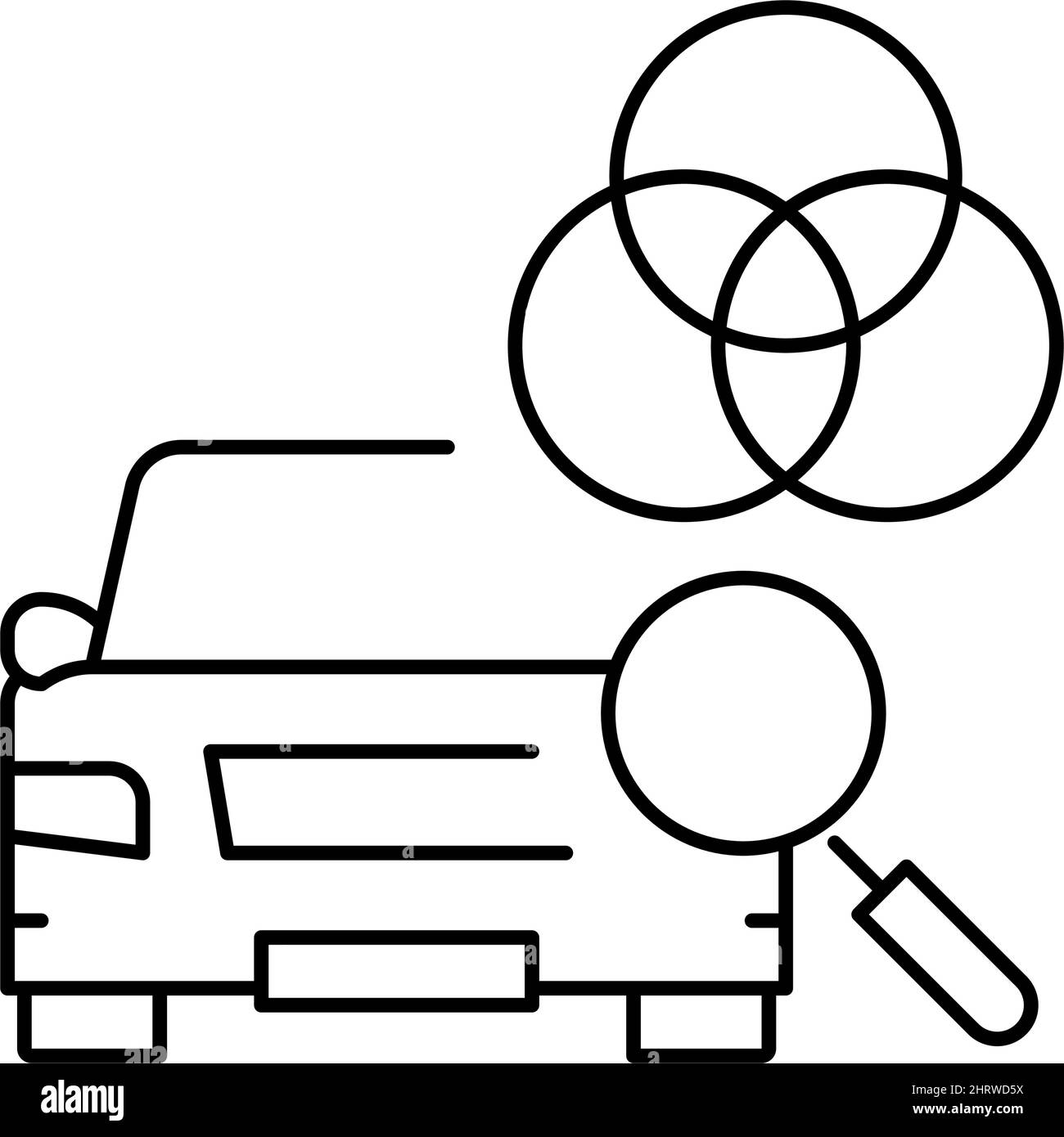 color matching line icon vector illustration Stock Vector Image & Art ...