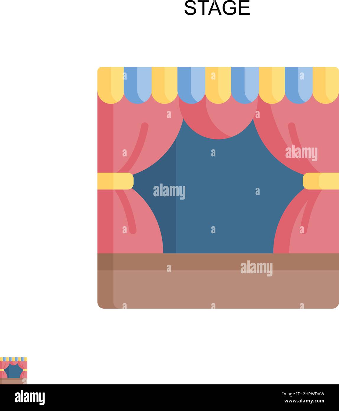 Stage Simple vector icon. Illustration symbol design template for web mobile UI element Stock ...