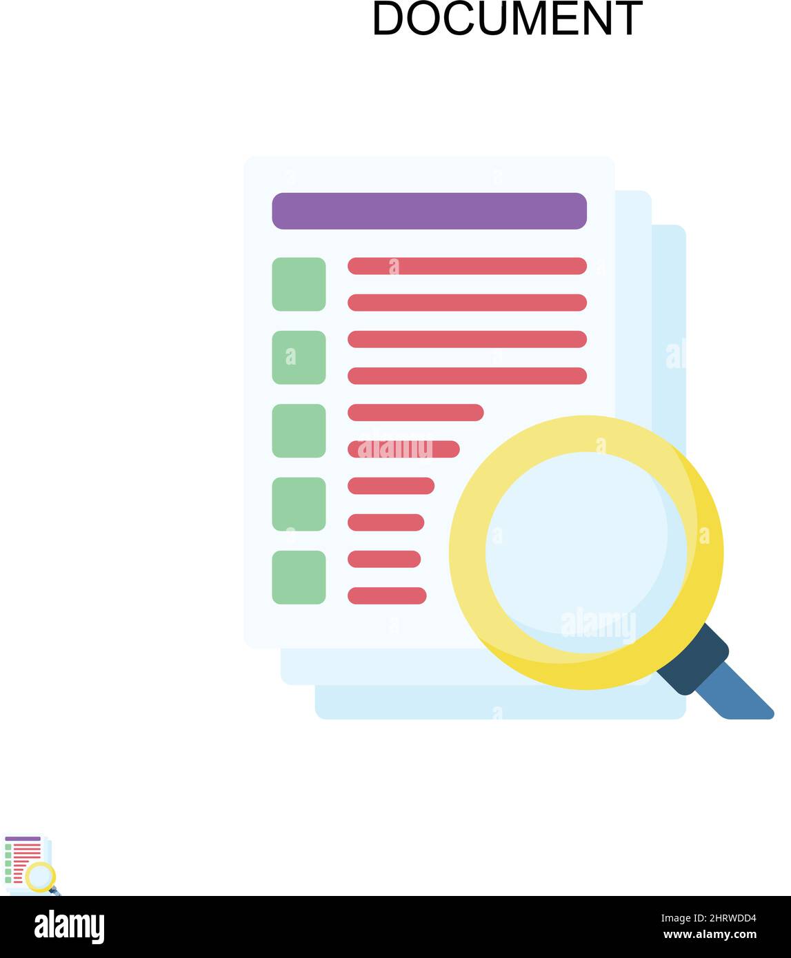 Document Simple vector icon. Illustration symbol design template for web mobile UI element Stock ...