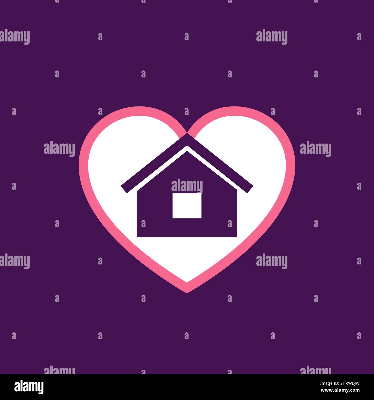 home and heart vector icon Stock Vector Image & Art - Alamy