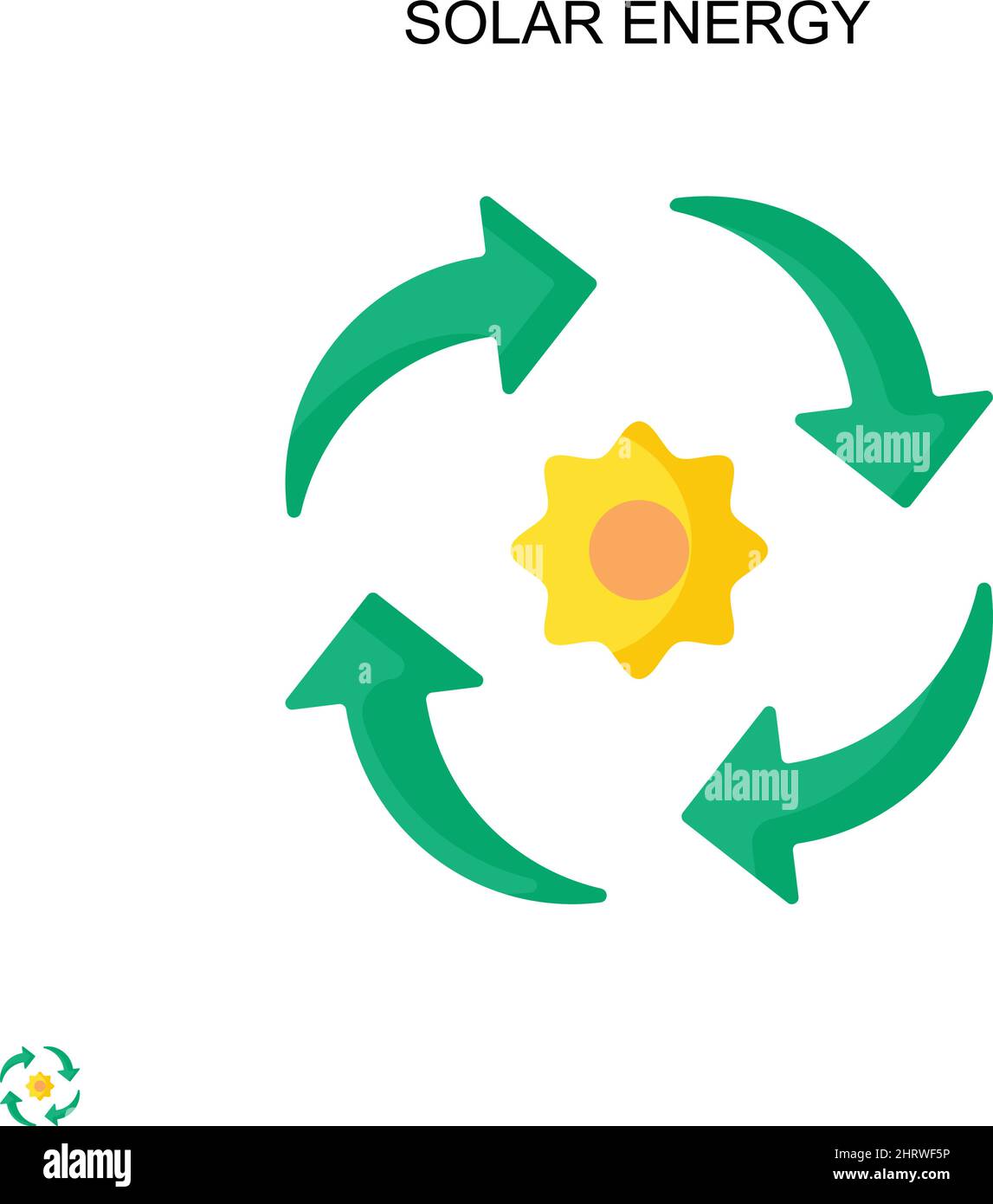 Solar energy Simple vector icon. Illustration symbol design template ...
