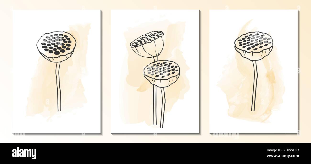 A set of modern universal art posters. Suitable for greeting cards ...