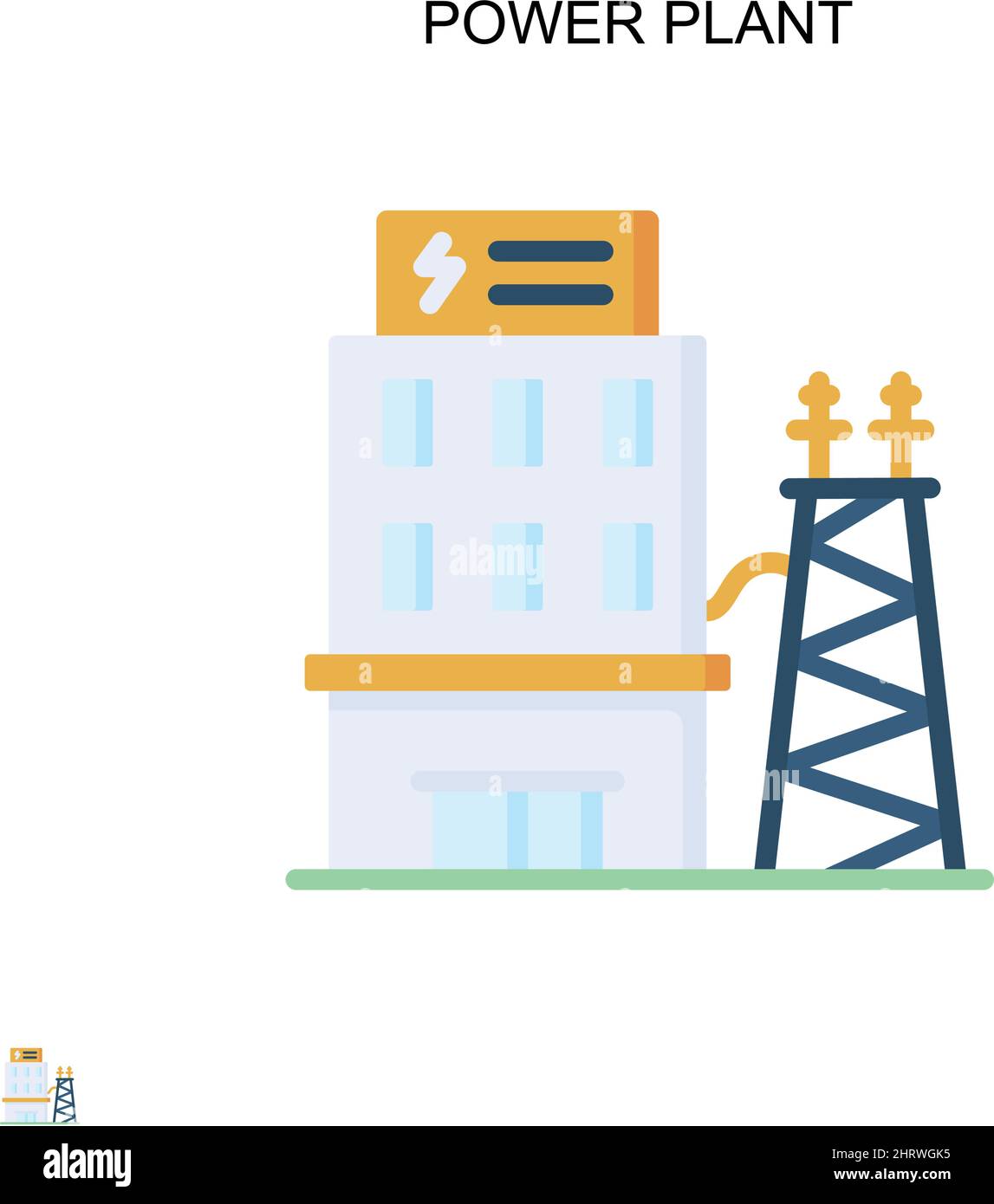 Power plant Simple vector icon. Illustration symbol design template for ...