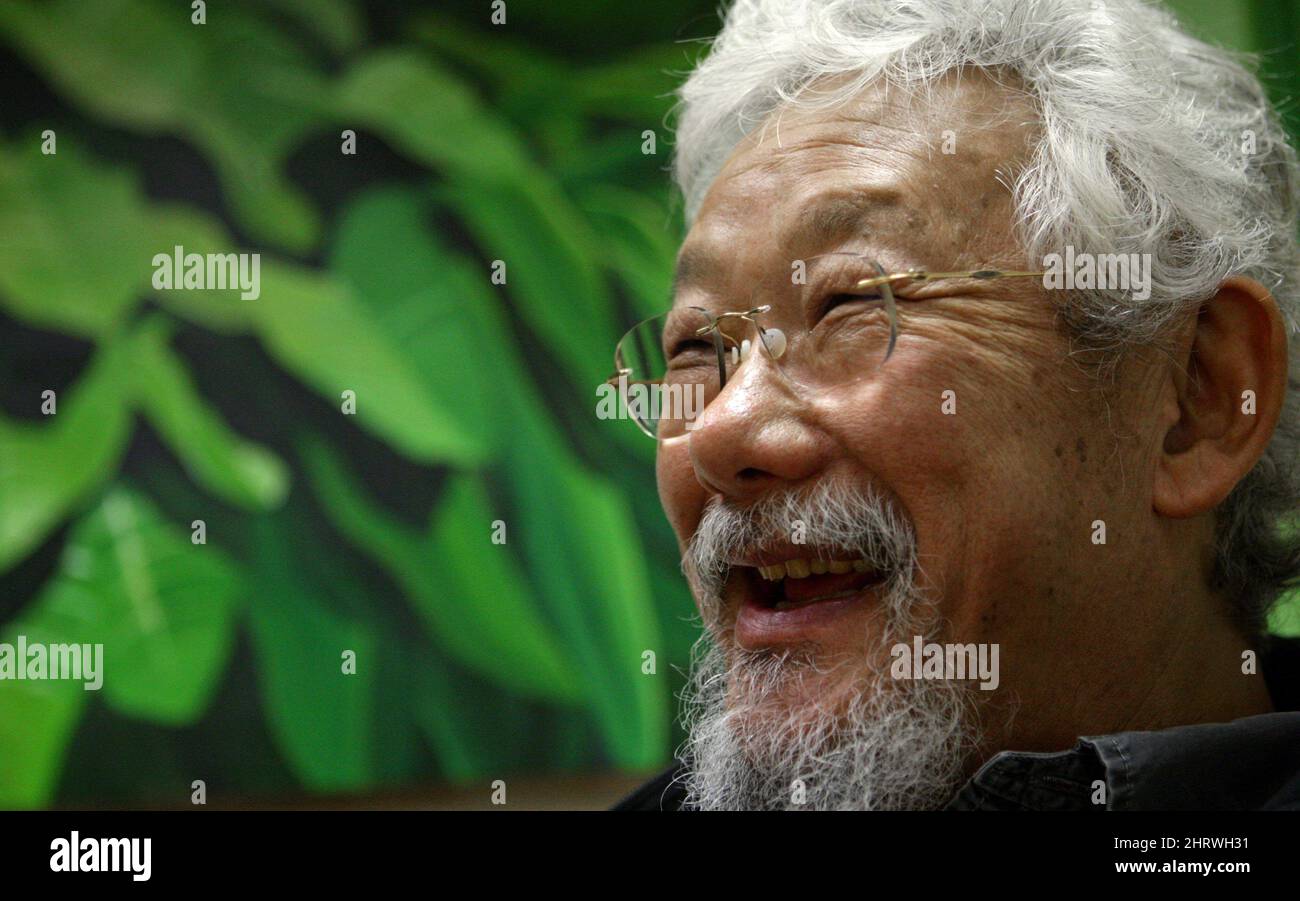 Environmentalist David Suzuki smiles during an interview with The ...