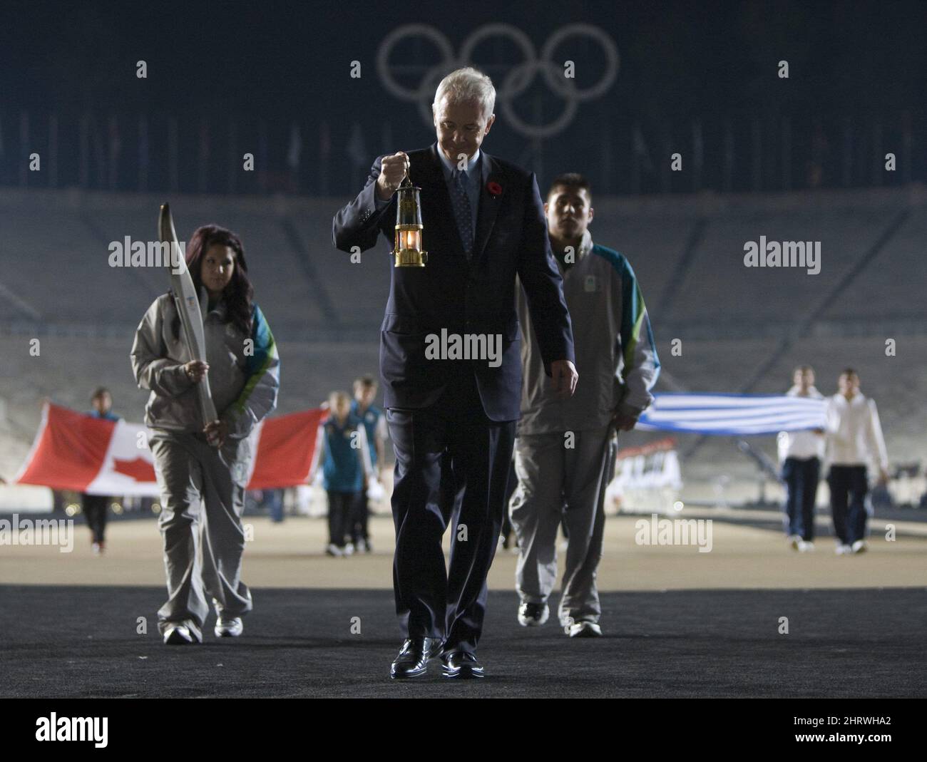 VANOC Chief Executive Officer John Furlong leaves the Panathenaic ...