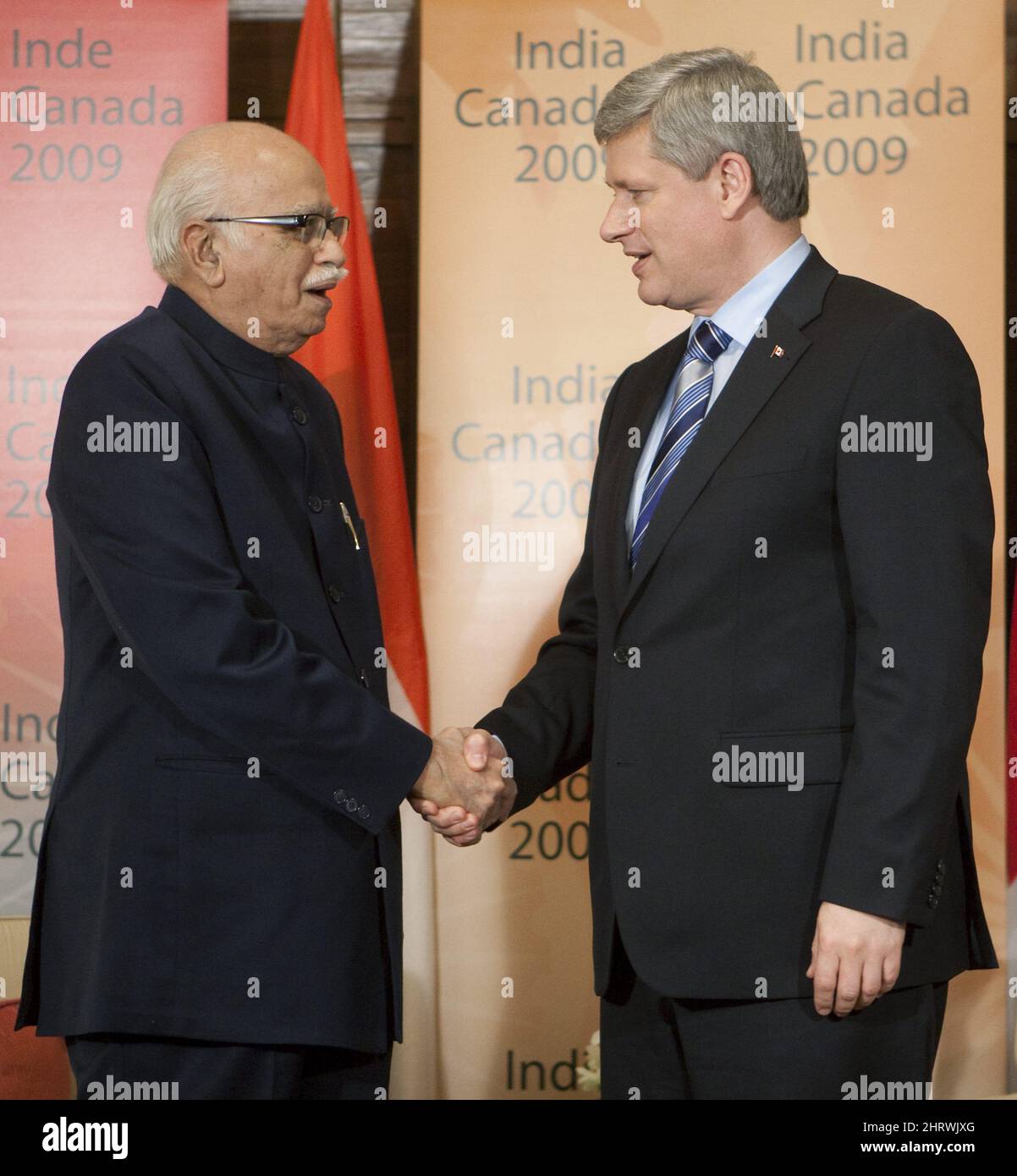 Canadian Prime Minister Stephen Harper shakes hands with Leader of the ...