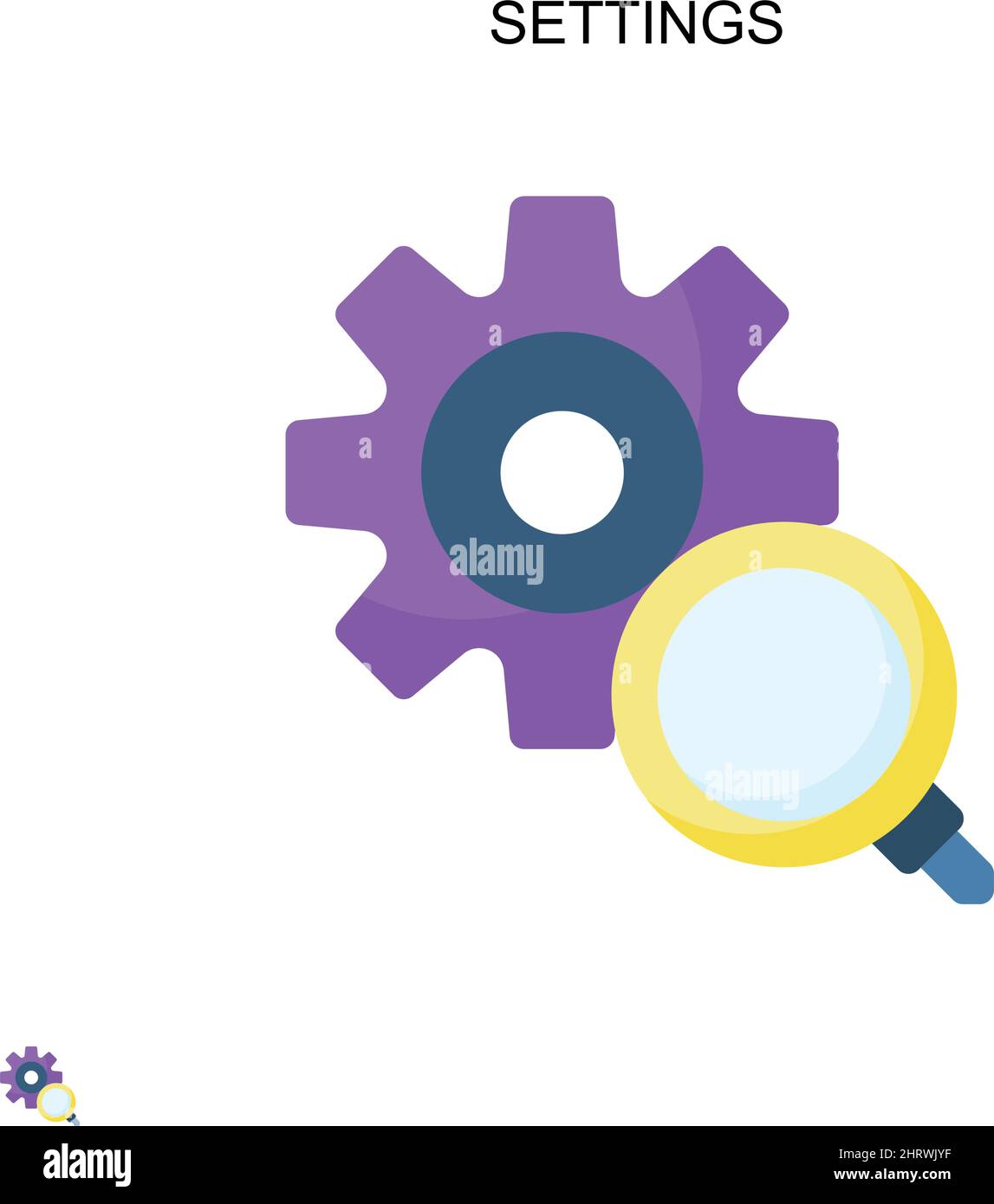 Illustration of settings icon hi-res stock photography and images - Alamy