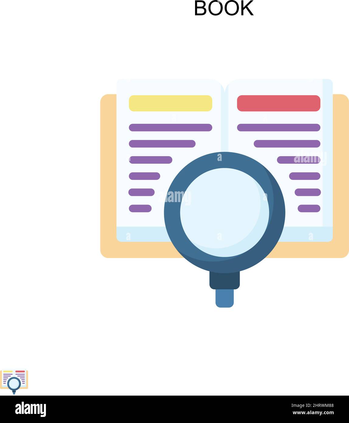 Book Simple vector icon. Illustration symbol design template for web ...