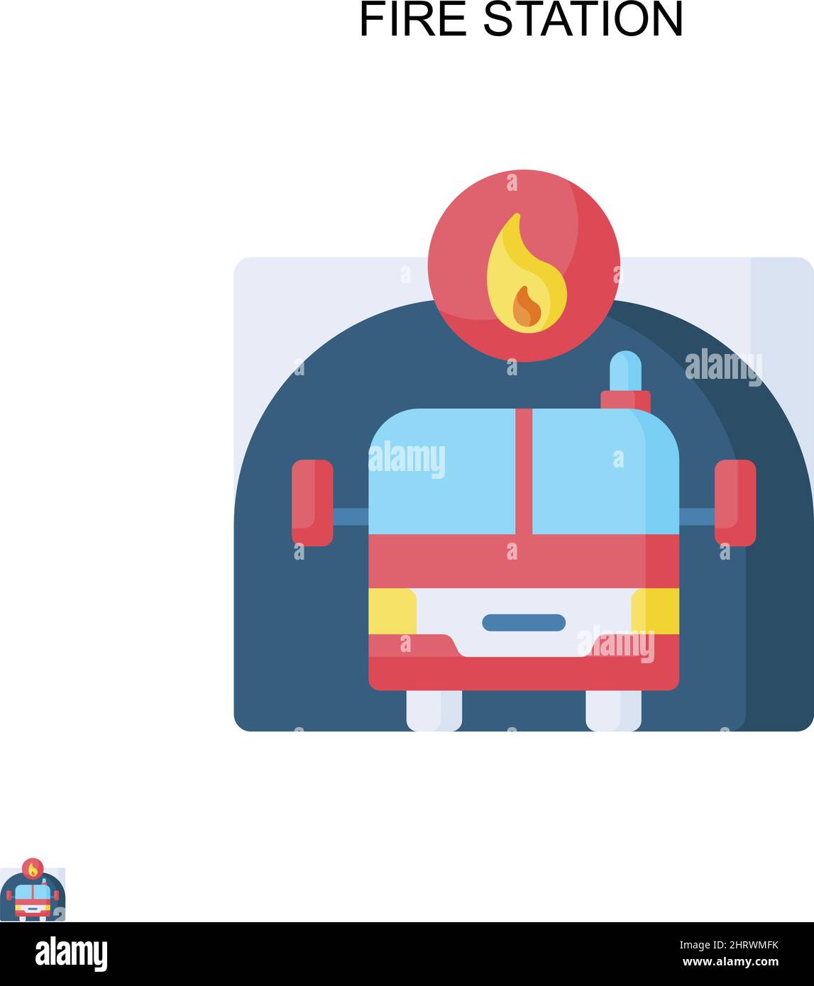 Fire Station Simple Vector Icon Illustration Symbol Design Template For Web Mobile Ui Element