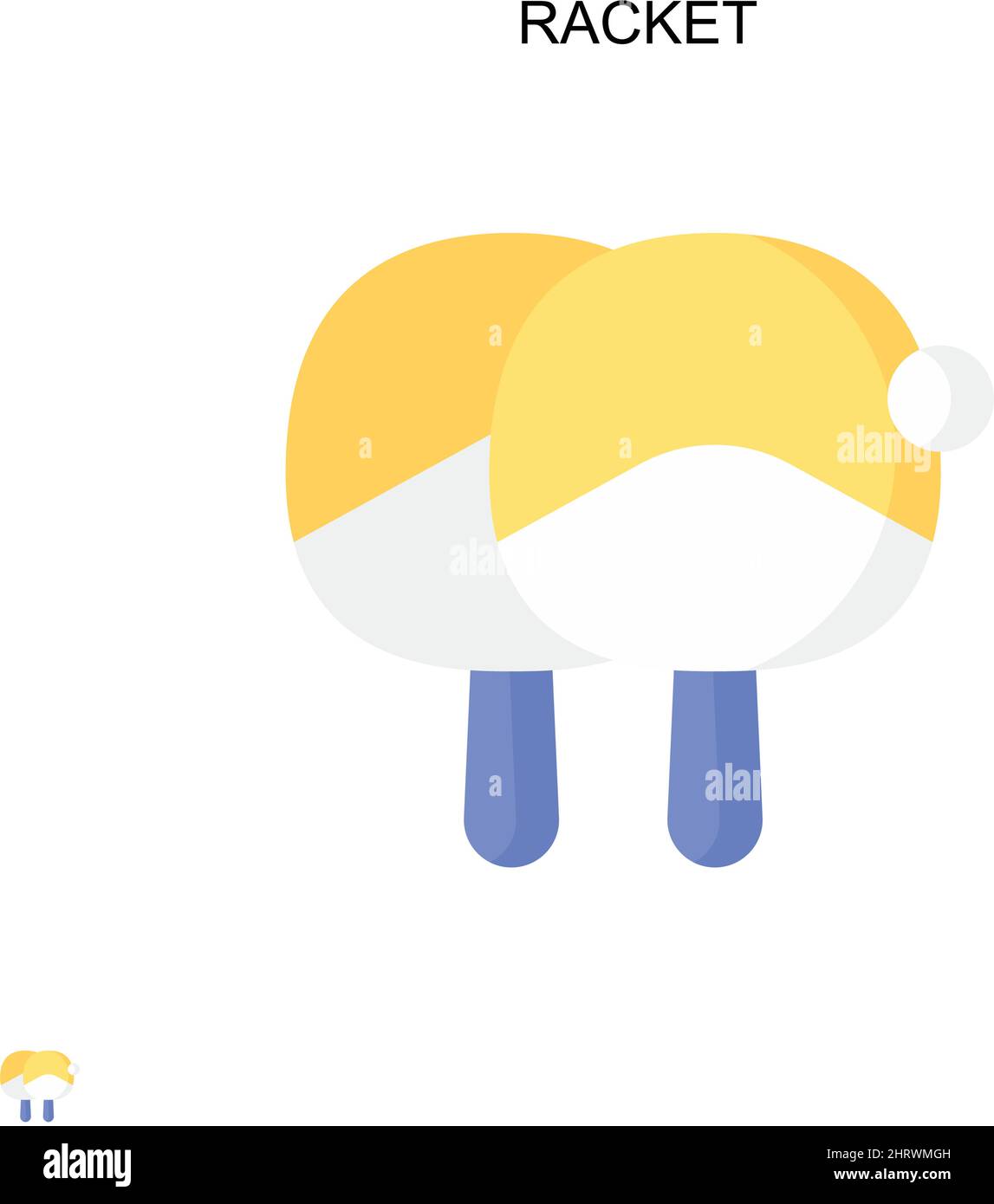 Racket Simple vector icon. Illustration symbol design template for web mobile UI element Stock ...