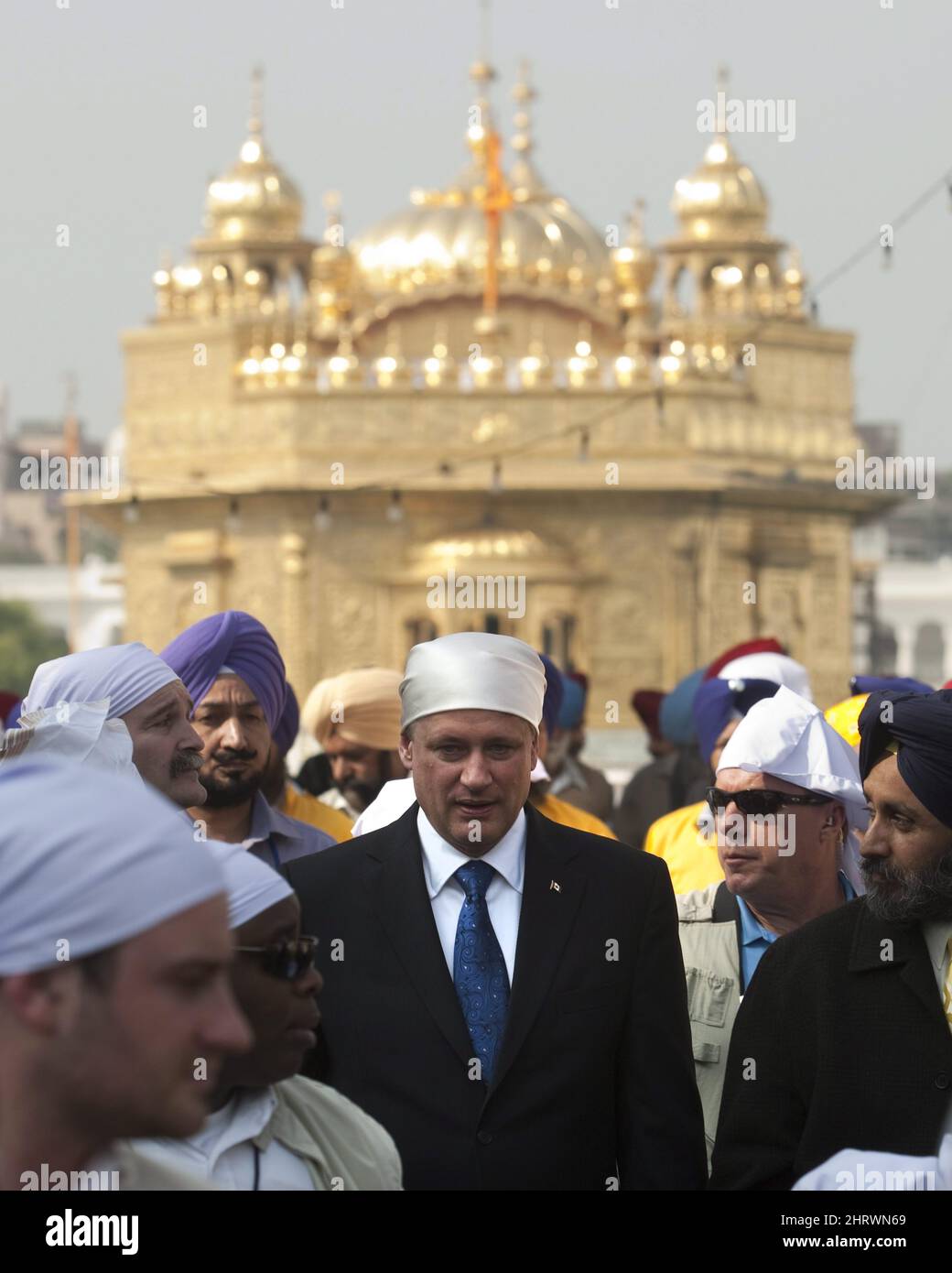 Canadian Prime Minister Stephen Harper tours the Golden temple in ...