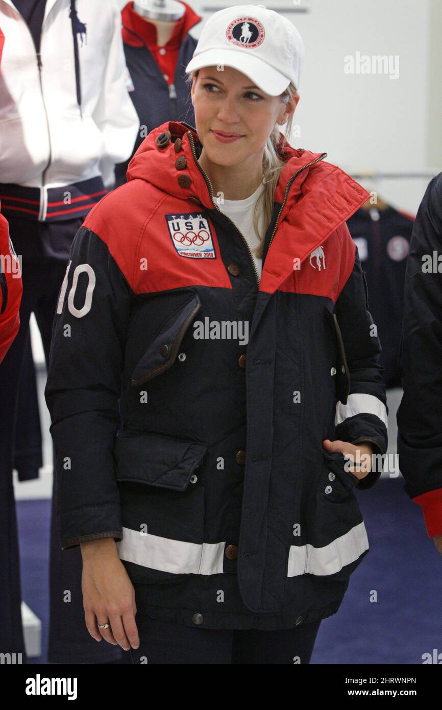 A model wears a look from the Polo Ralph Lauren US Olympic team uniform ...