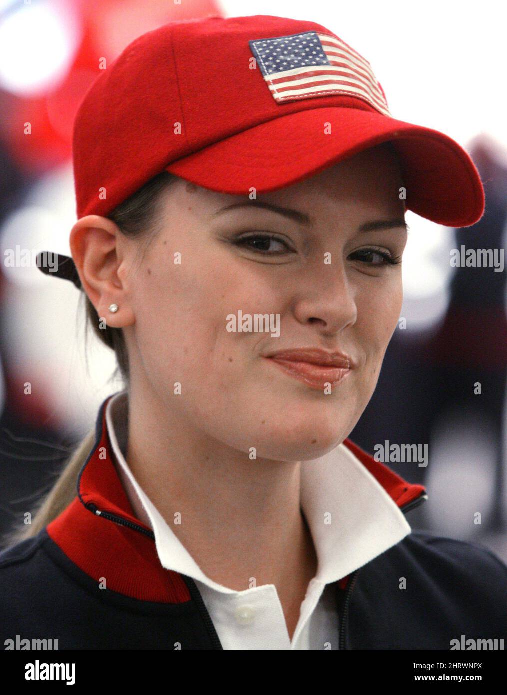 A model wears a look from the Polo Ralph Lauren US Olympic team uniform ...