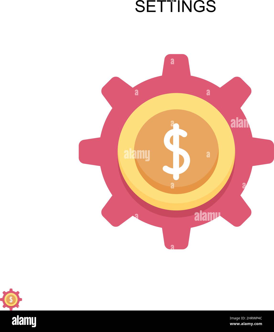 Settings Simple vector icon. Illustration symbol design template for ...