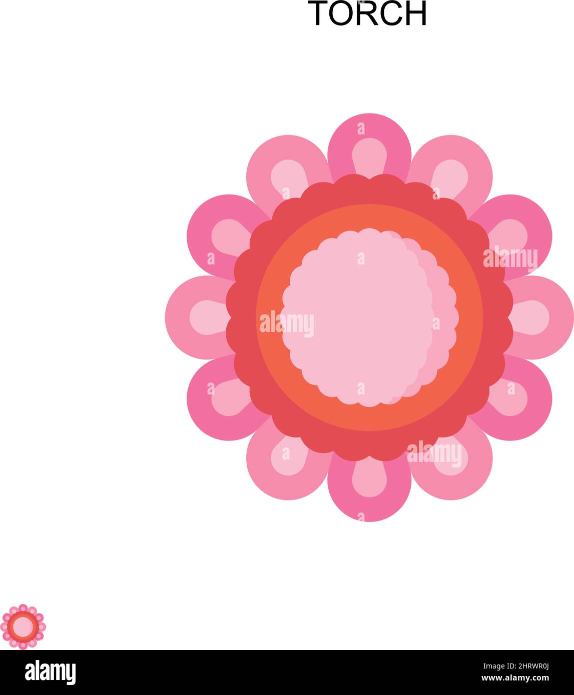 Torch Simple vector icon. Illustration symbol design template for web ...