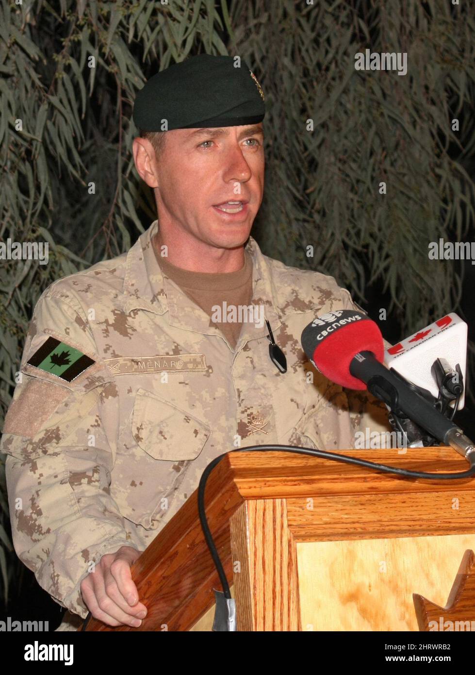 Canadian Brig.-Gen. Daniel Menard, top commander in Kandahar, announces ...