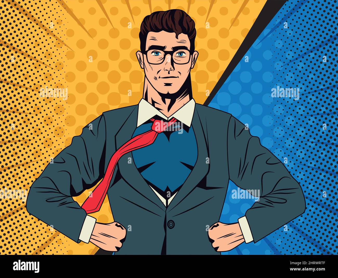superhero elegant man pop art Stock Vector Image & Art - Alamy