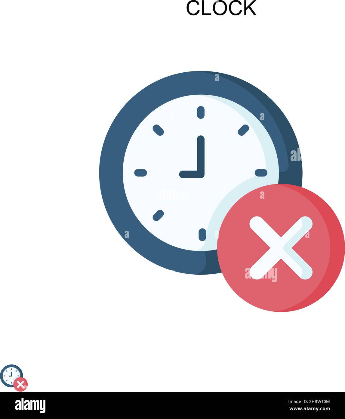 Clock Simple vector icon. Illustration symbol design template for web ...