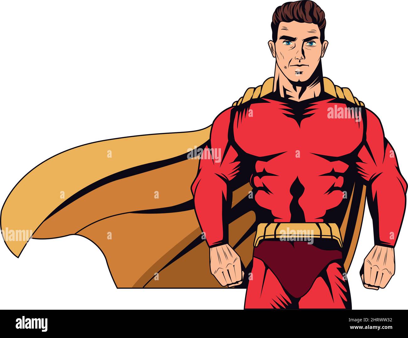 red superhero pop art Stock Vector Image & Art - Alamy
