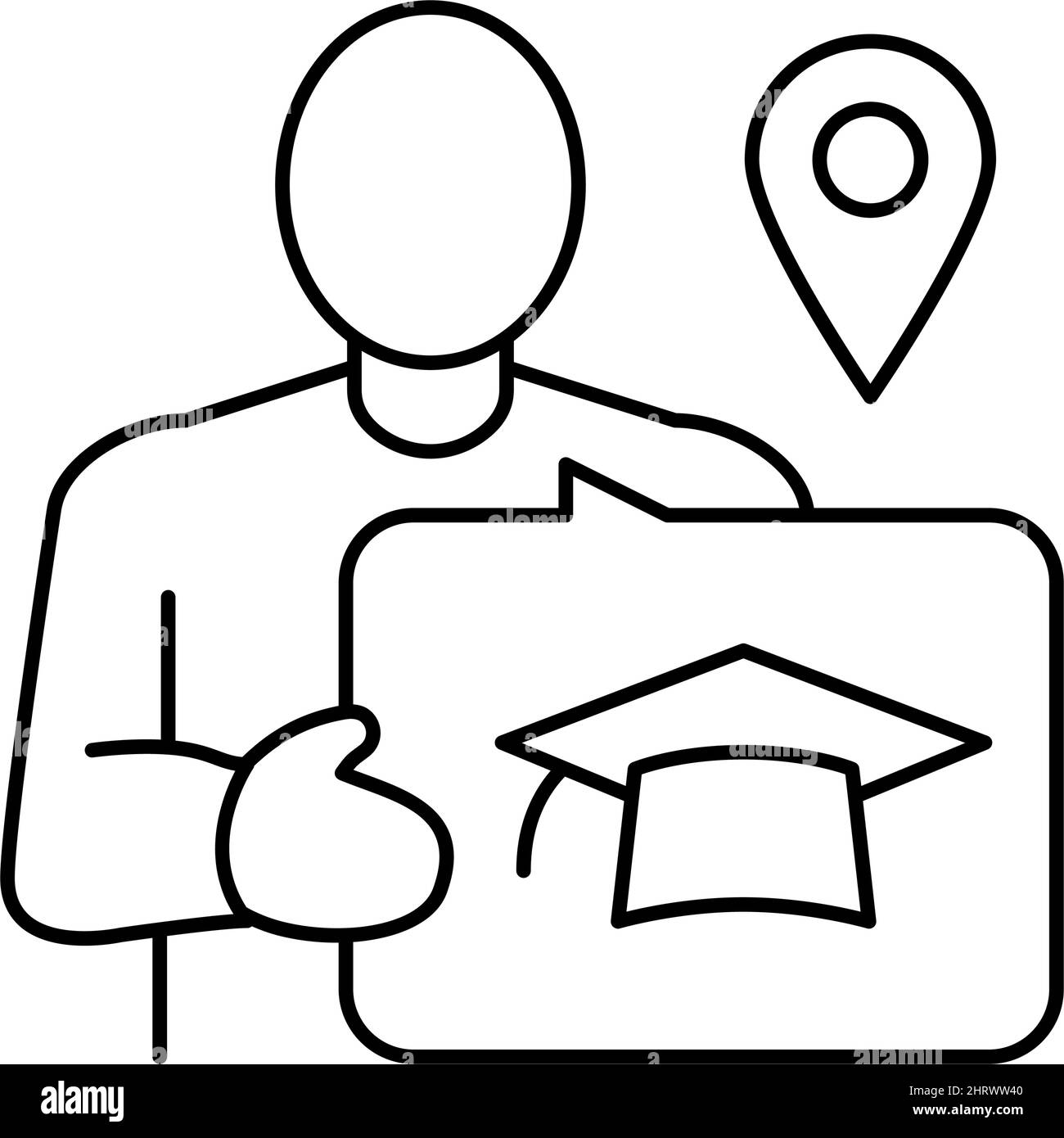 educational tourism line icon vector illustration Stock Vector Image ...