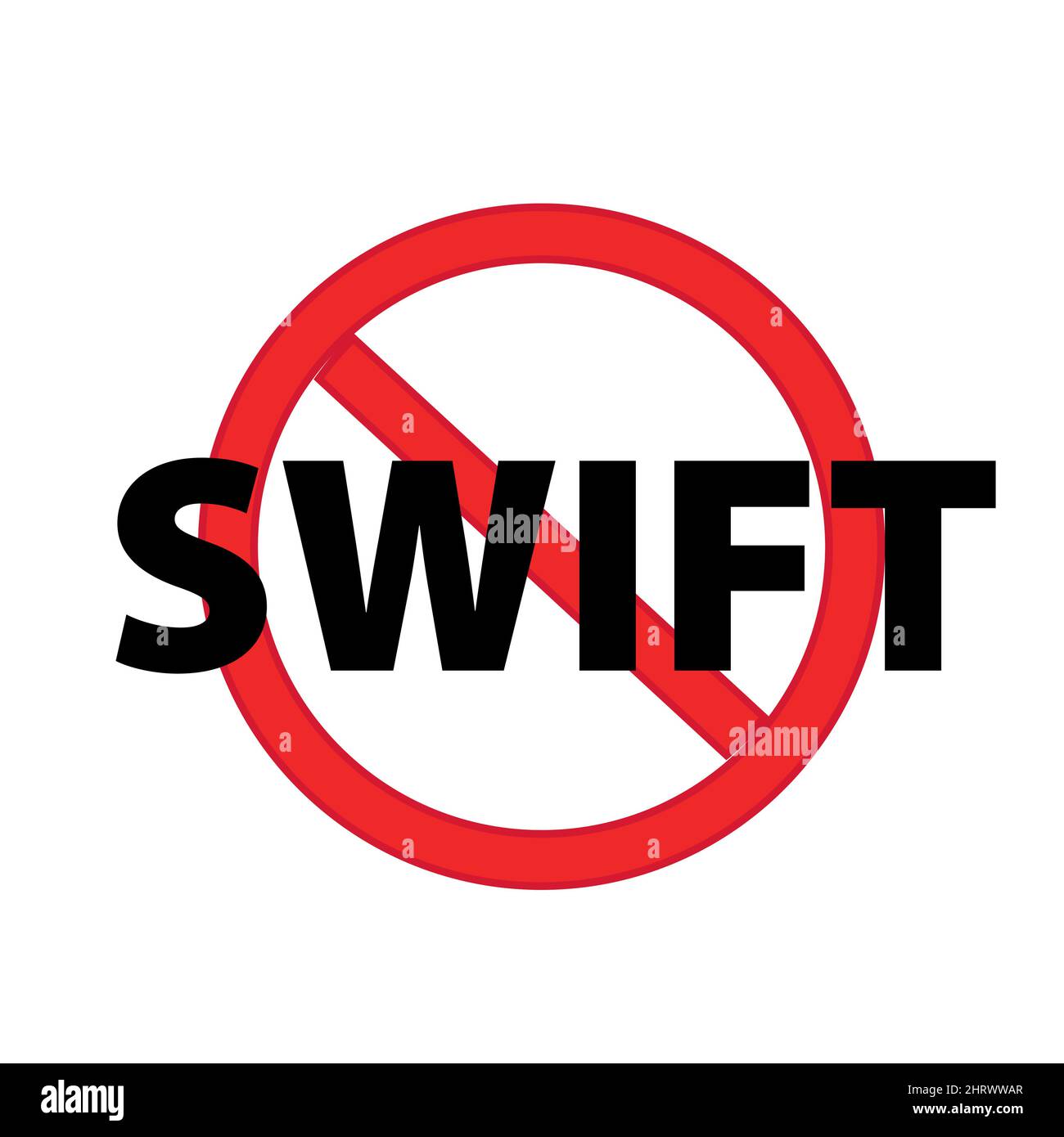 round red sign with the inscription swift. Vector illustration Stock ...