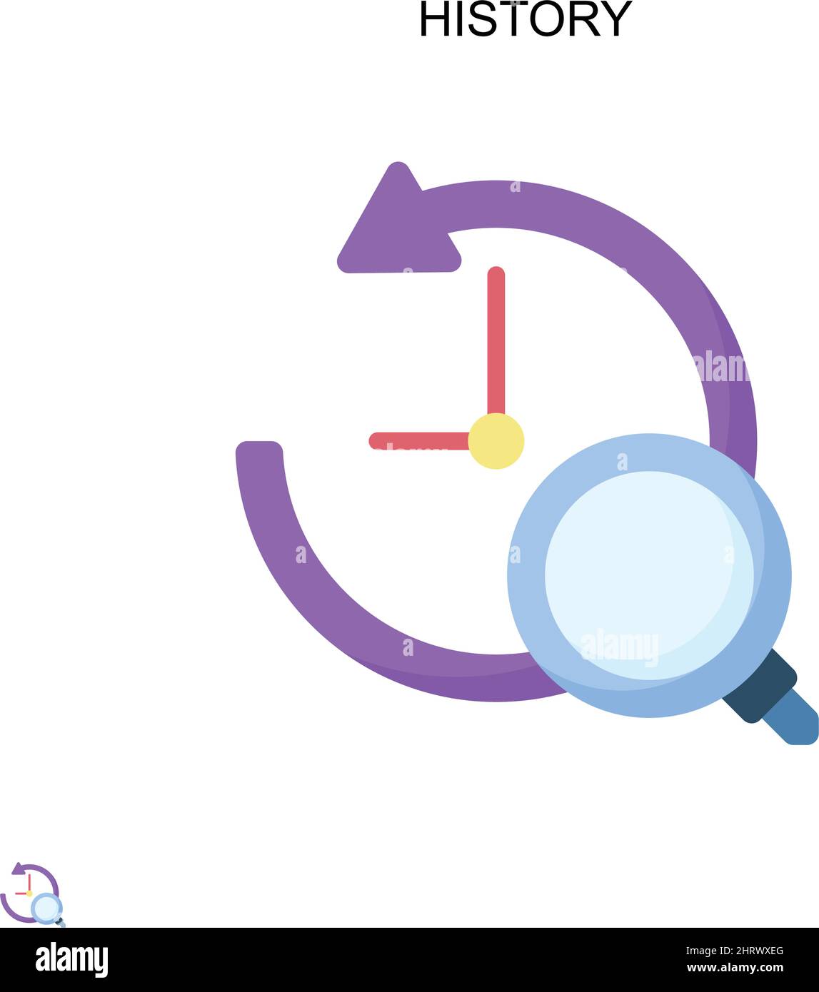 History Simple vector icon. Illustration symbol design template for web ...